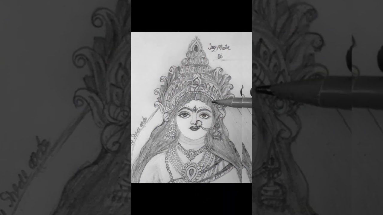 Sanju Shree art #Mata Rani sketch drawing# short# - YouTube