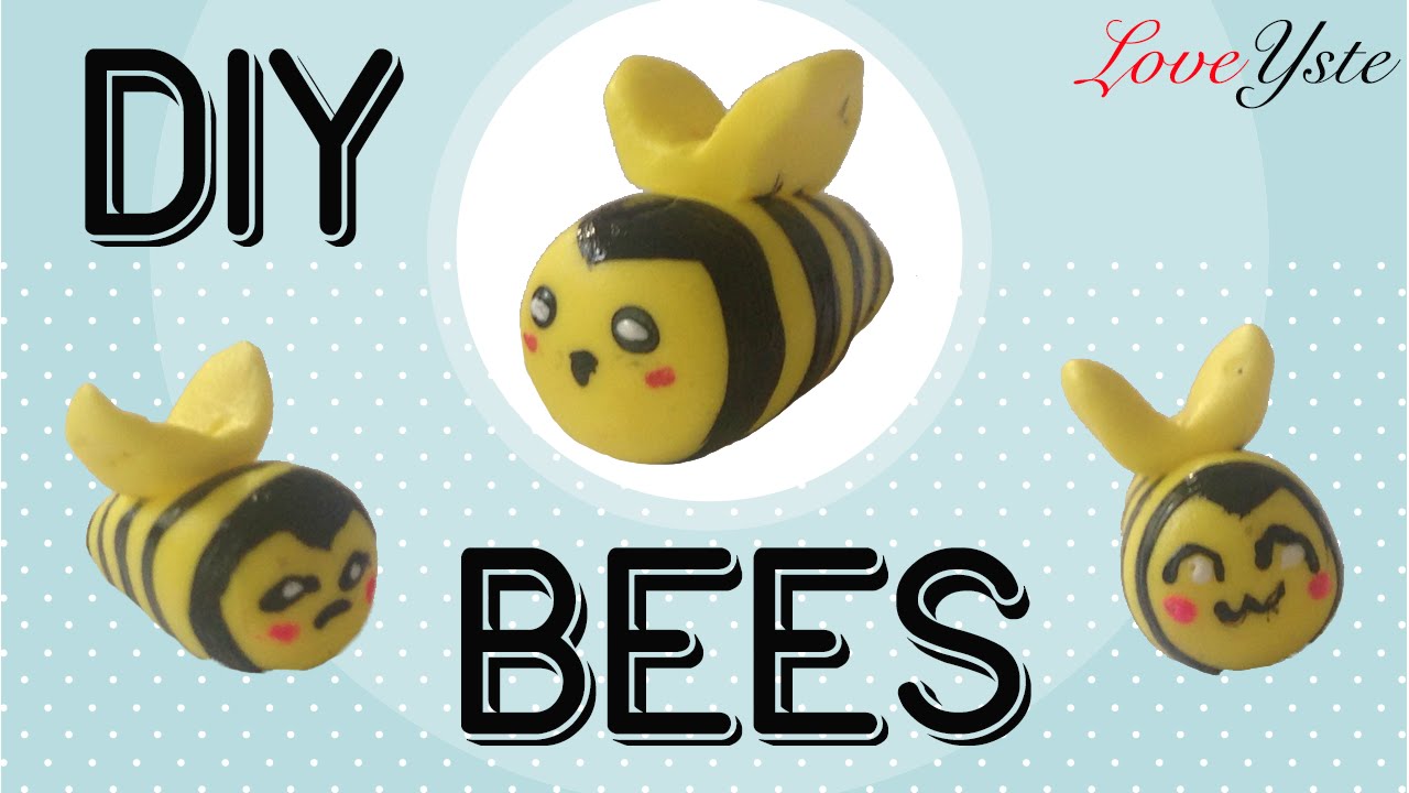 Make Polymer Clay Bees (Easy Tutorial) - YouTube
