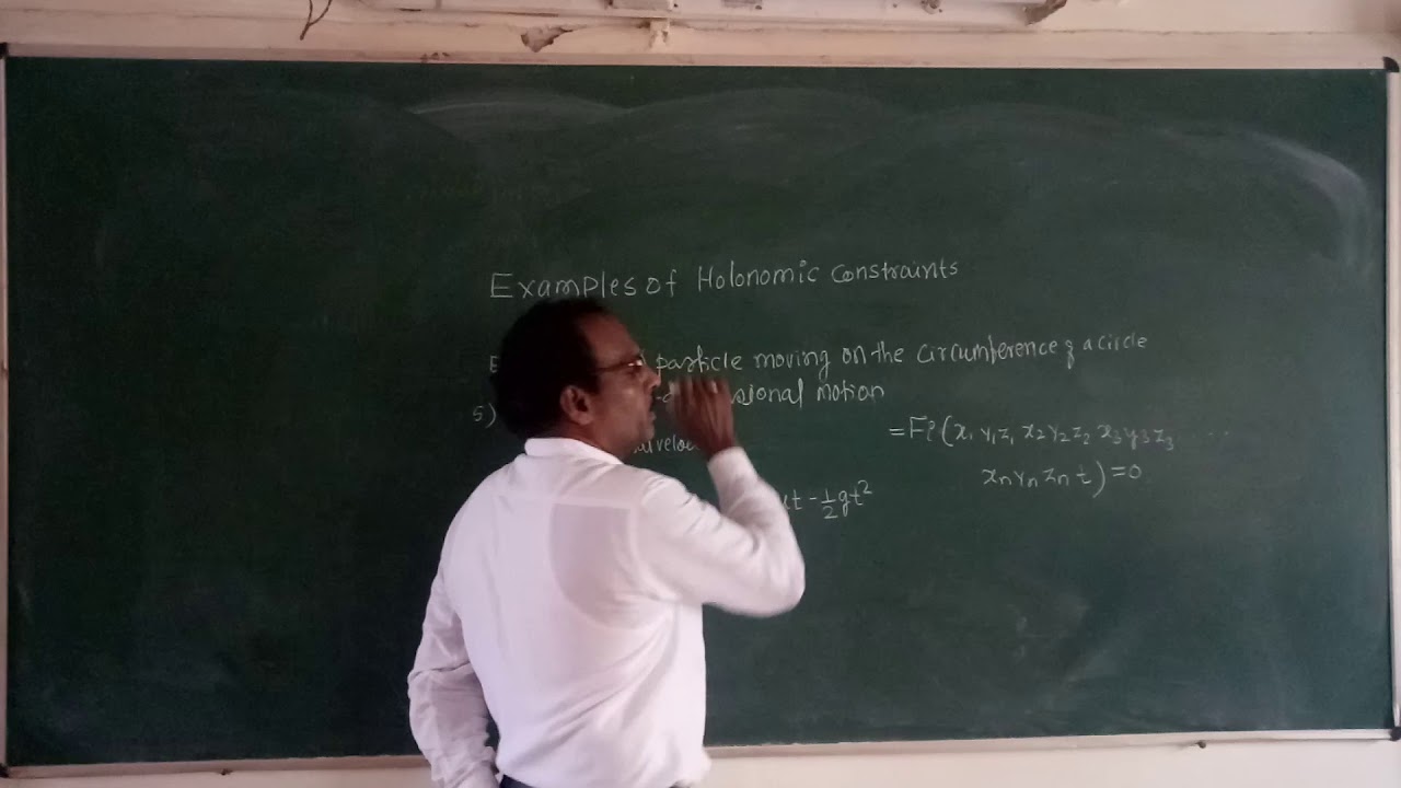 example of holonomic constraints continued - YouTube