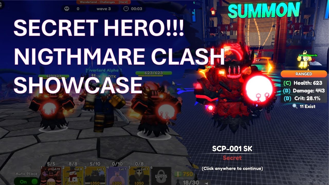 SECRET HERO SHOWCASE | NIGHTMARE CLASH #roblox #nightmareclash - YouTube