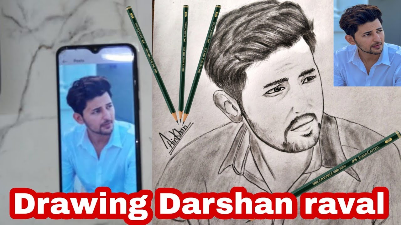 How to draw darshan raval | darshan raval sketch| Pencil drawing sketch #sketch #darshanravaldz ...