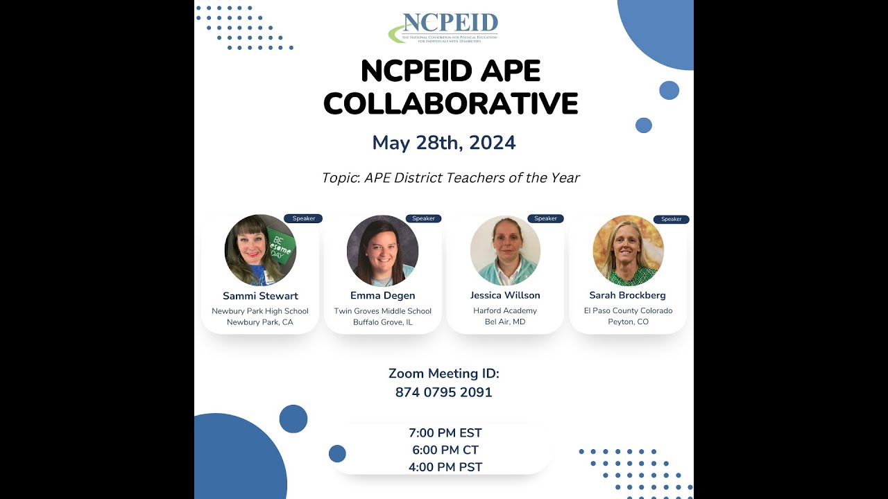 NCPEID APE Collaborative with Sammi Stewart, Emma Degen, Jessica ...