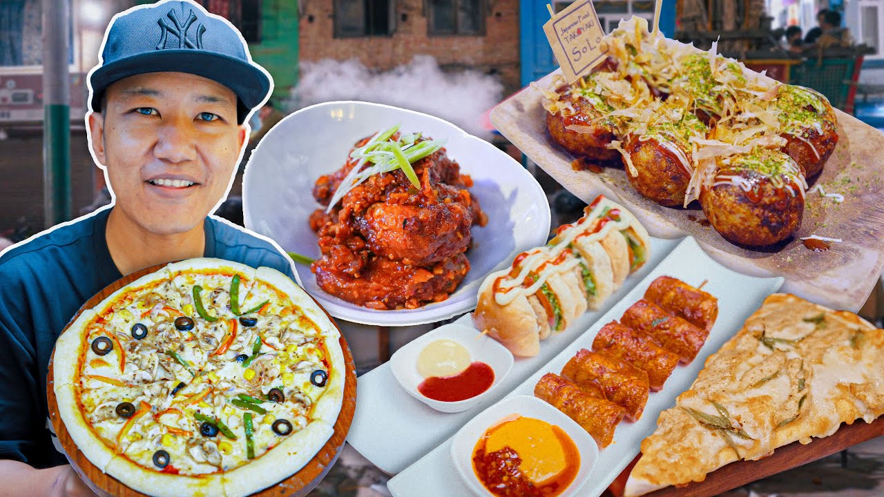🔥Japanese Takoyai Nepali Style, Himali Timure Pizza Fusion Explosive ...