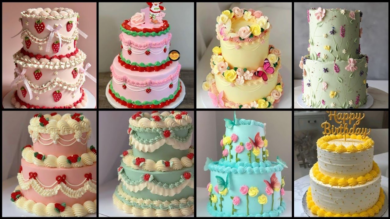 Amazing 50+ Two Tier Cake ideas | Best Simple 2 tier Cake Design - YouTube