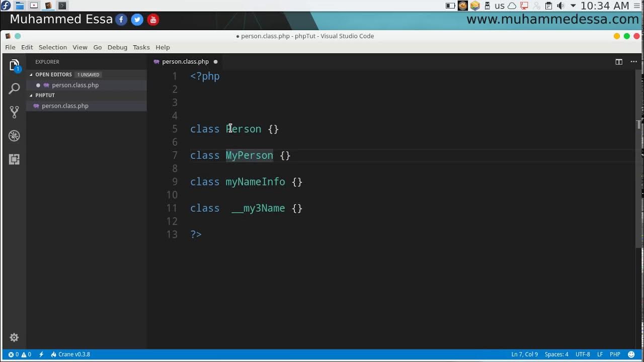 6 Classes in PHP define & create - YouTube
