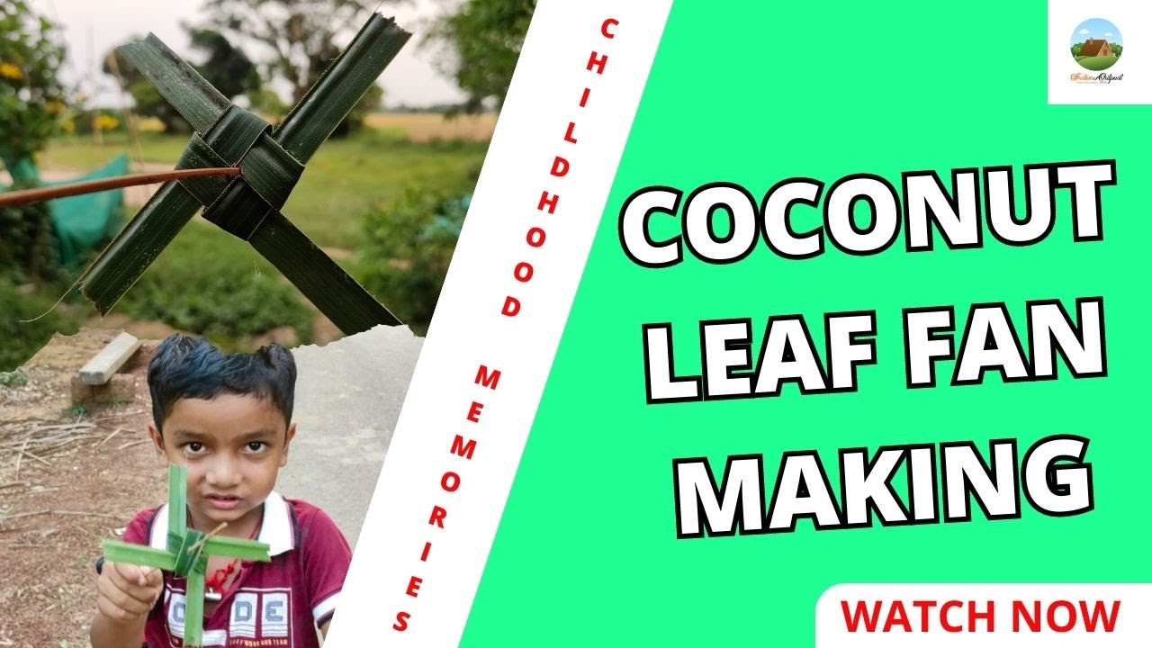 Coconut Leaf Fan Making - Childhood Memories - Indian Outpost - YouTube