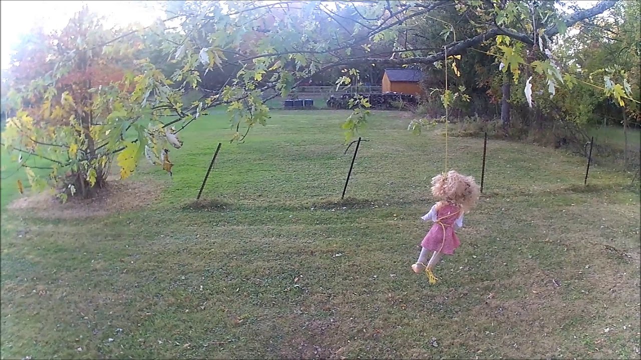My Drone Captures a Doll Hanging In A Tree - YouTube