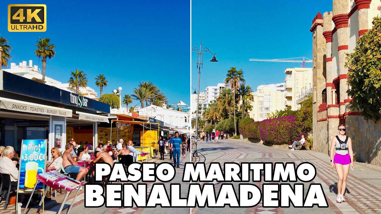 BENALMADENA Paseo Maritimo Promenade Costa del Sol Spain 🇪🇸 | 🚶 ...