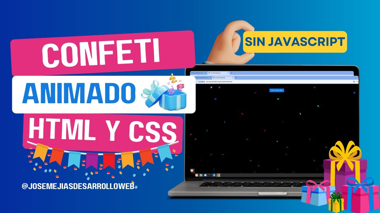 ¡Confeti Animado SOLO con HTML y CSS! Sin una sola línea de JavaScript ...