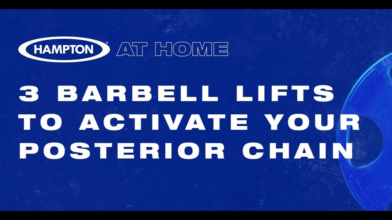 AT HOME WORKOUT // 3 Barbell Exercises to Activate Your Posterior Chain ...