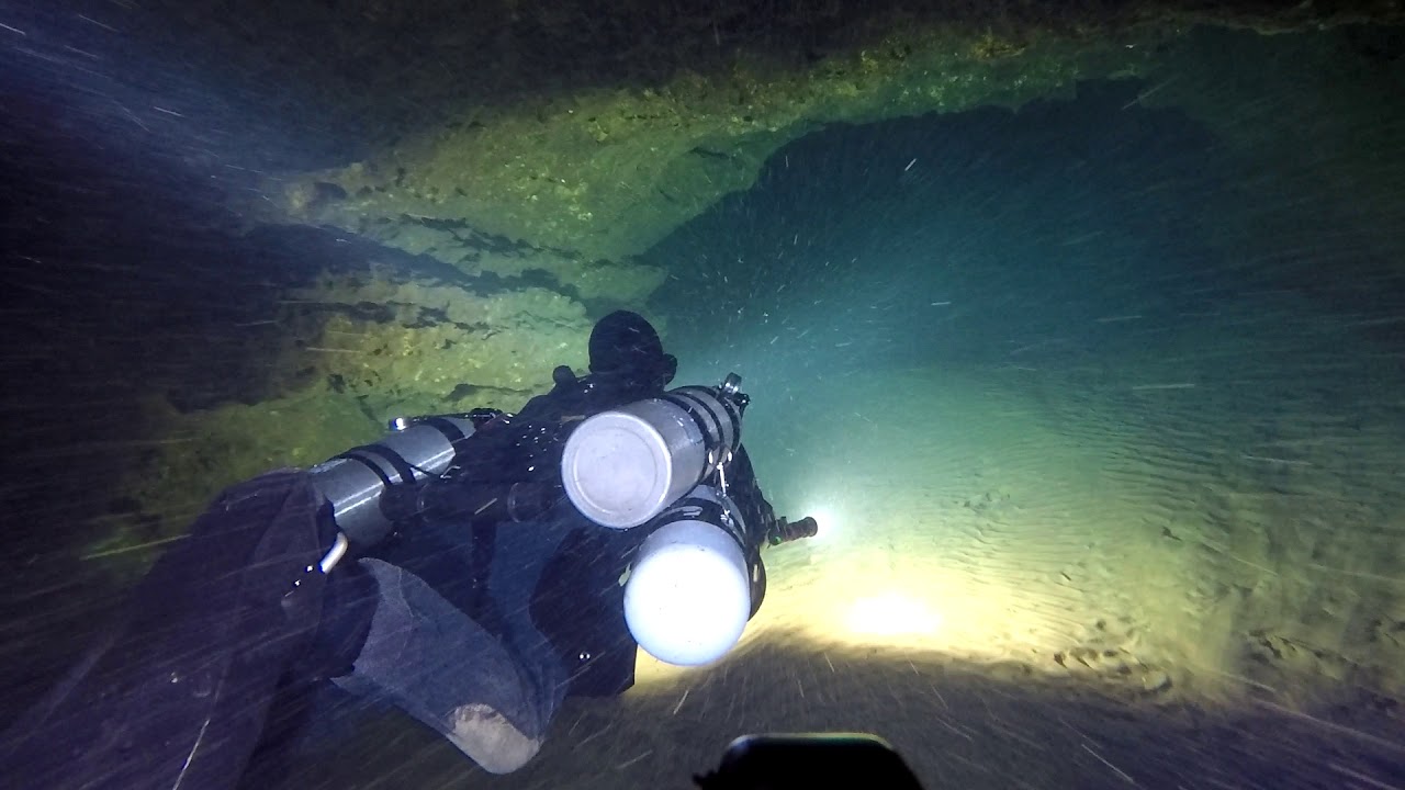 Manatee Springs cave diving - YouTube