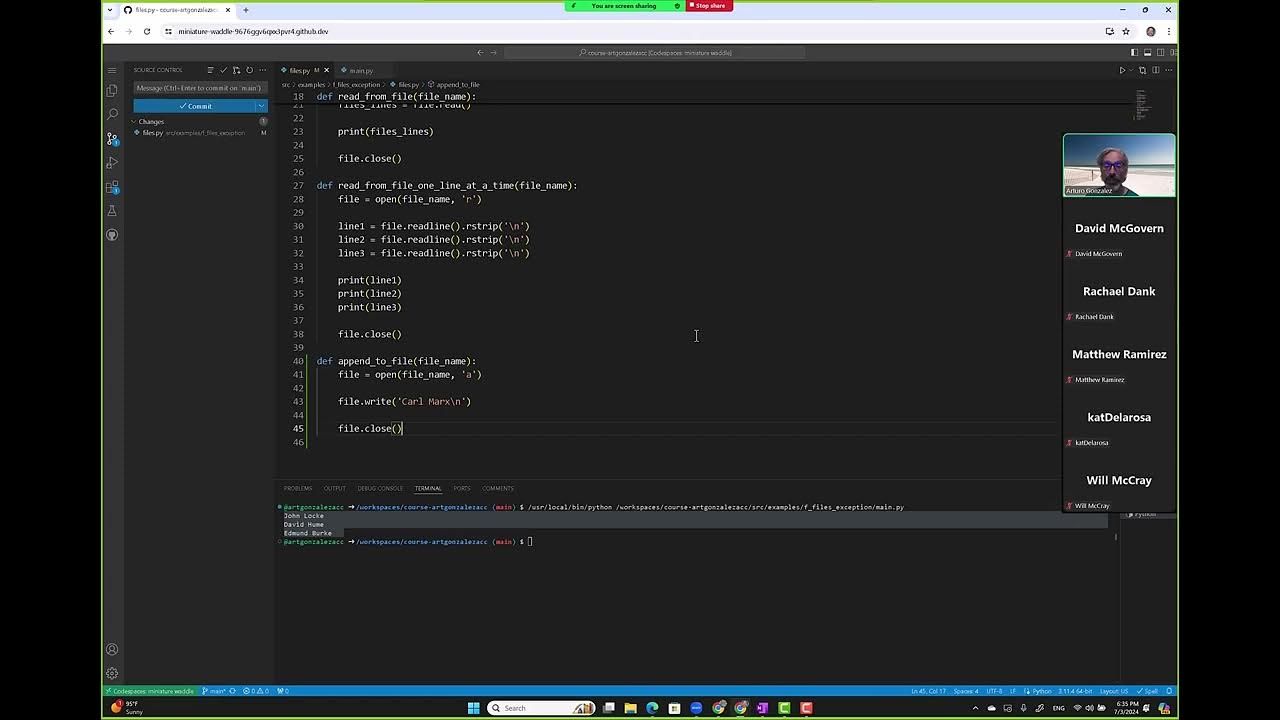 070324 COSC 1336 Python files read sales data with numerical data - YouTube