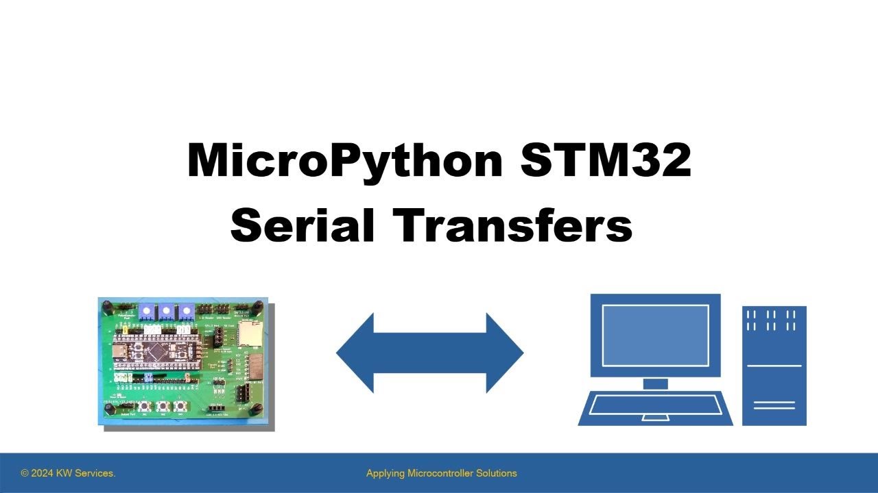 Micropython Stm32 Video 13 Serial Transfers Between Stm32 And Desktop Youtube