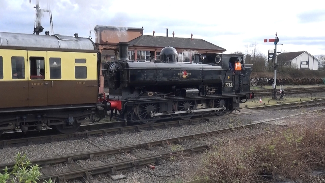 43106, 7714 and 7802 Kidderminster 19/02/17 (and miniature railway ...
