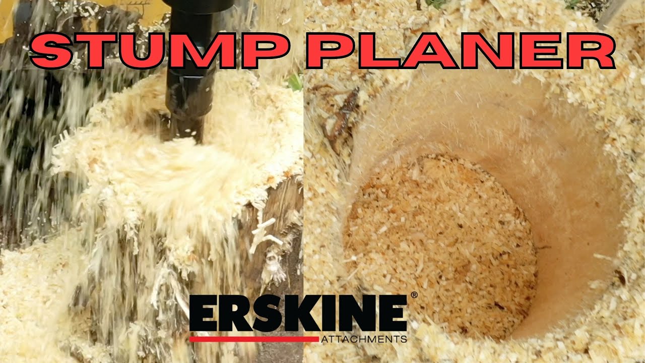 The Stump Planer in action - YouTube