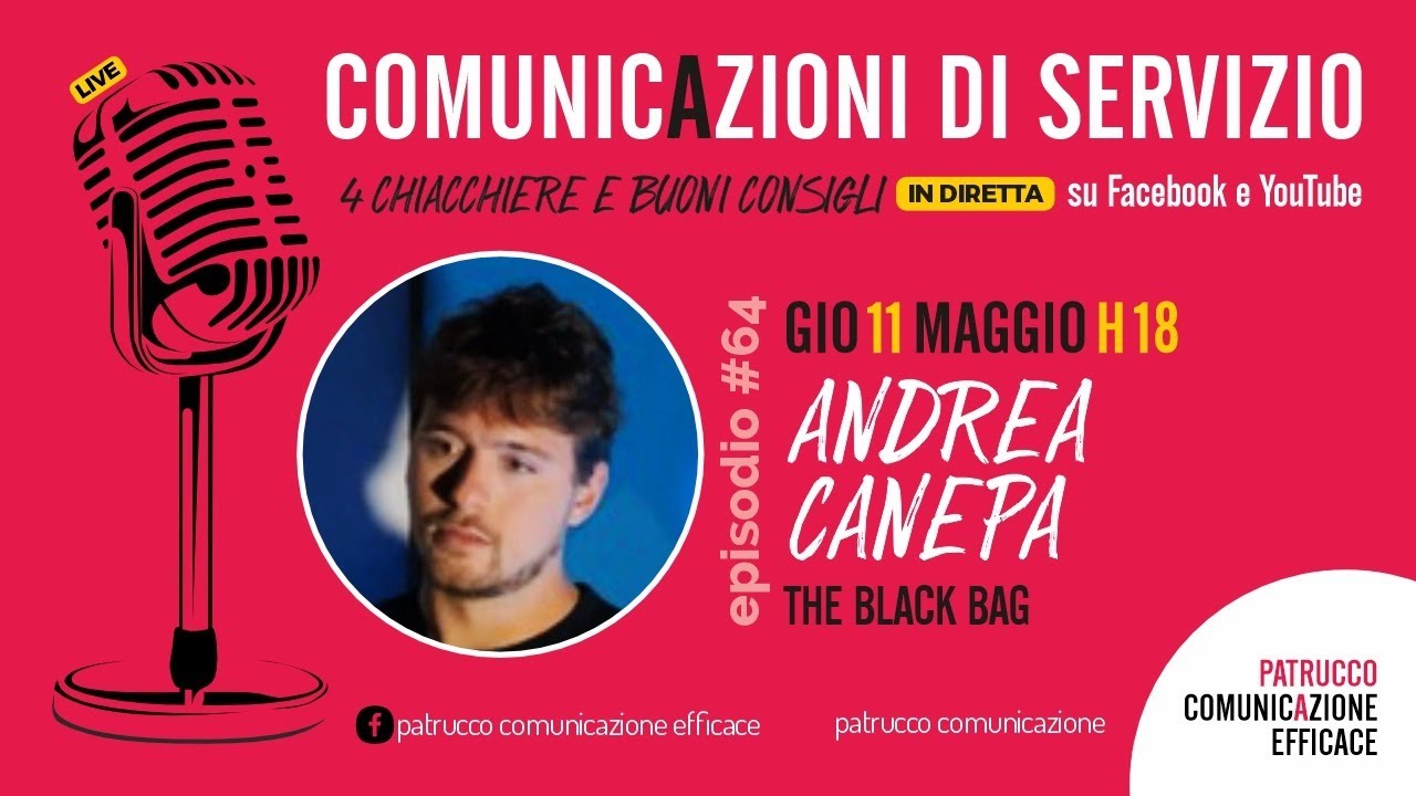 Comunicazioni di Servizio del 11/05/2023: ospite Andrea Canepa (The ...