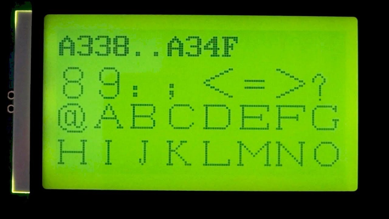 ST7920 128x64 LCD built-in CGROM fonts review - YouTube