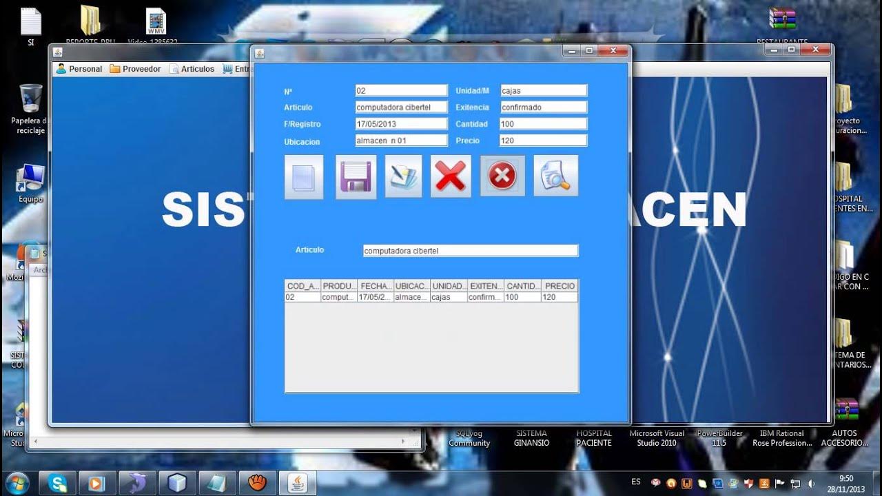 SISTEMA DE ALMACEN JAVA CON MYSQL - YouTube