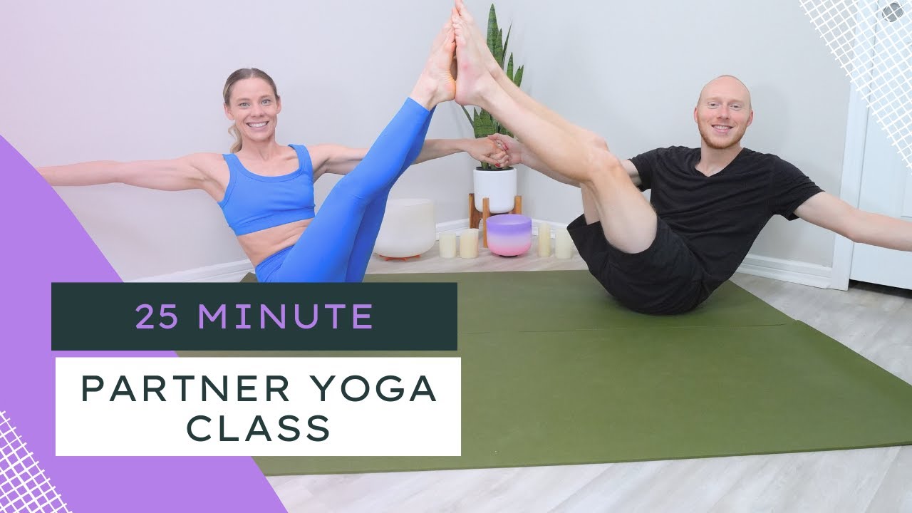 25 minute Partner Yoga Class | Couples Yoga - YouTube