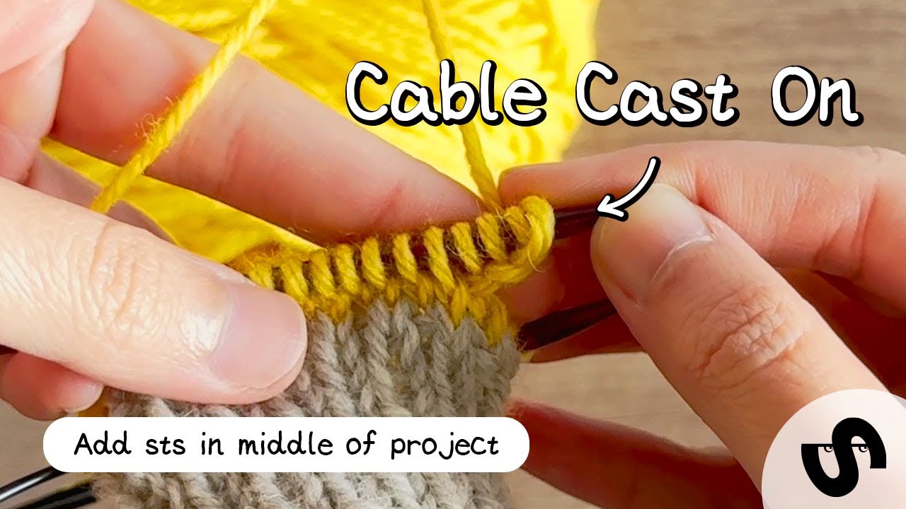 Cable Cast On - Cast On method in middle of work | Easy to follow - YouTube