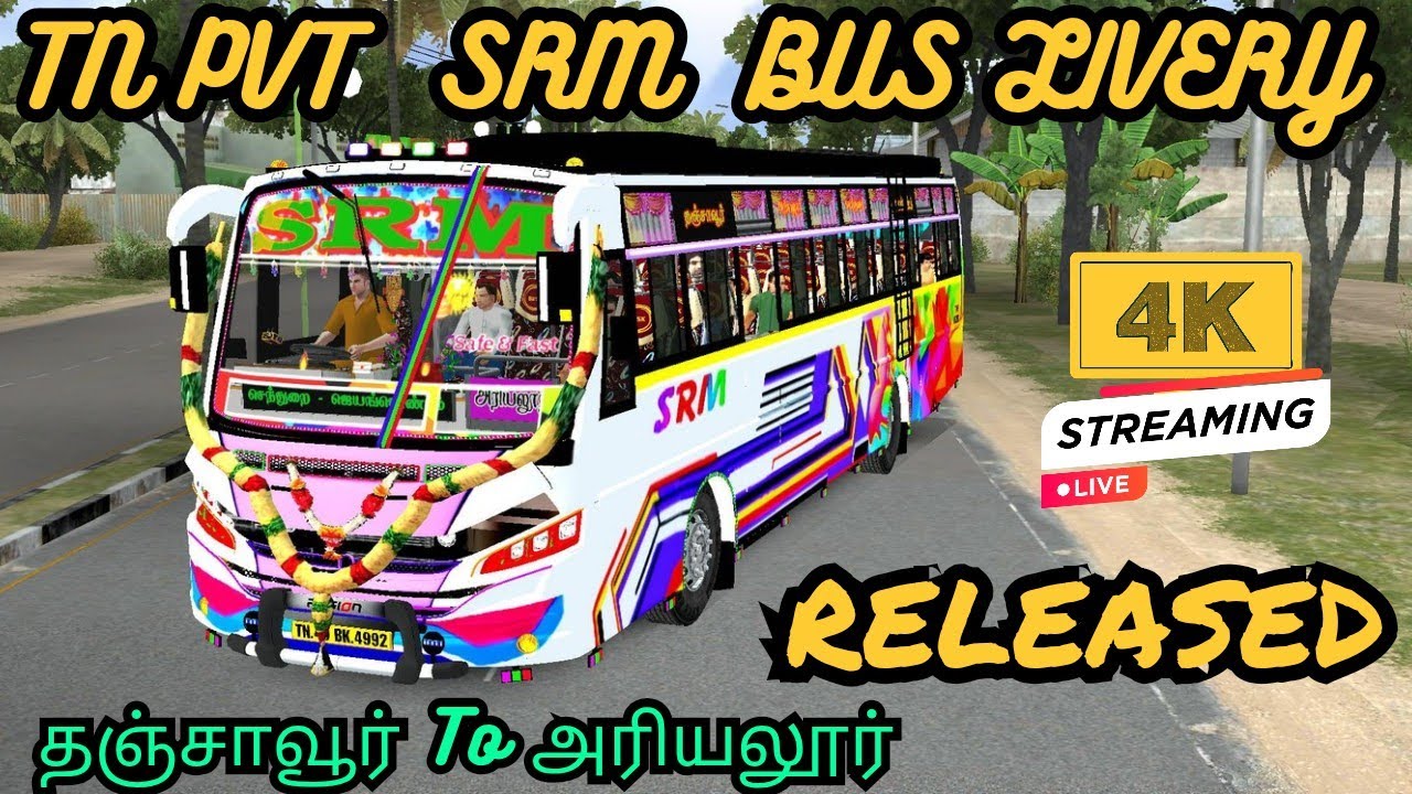 TN 💚 PVT SRM BUS LIVERY RELEASED #new #bussid #automobile #est2 # ...