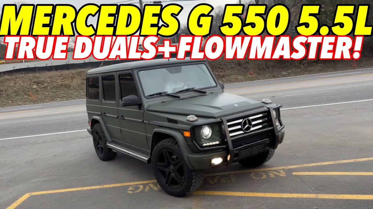 2013 Mercedes G 550 5.5L V8 True Dual Exhaust w/ Flowmaster Flow Fx ...