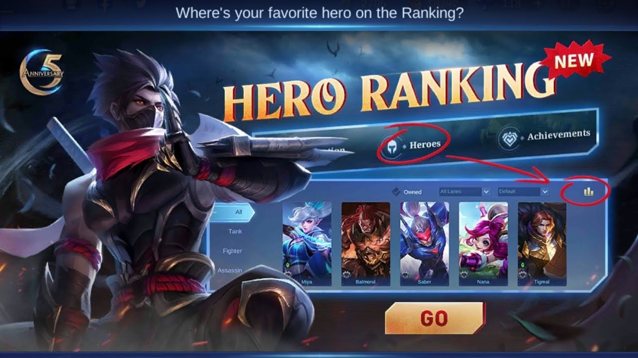 HOW TO SEE THE HERO RANKING MOBILE LEGENDS BANG BANG | MOST POPULAR ...