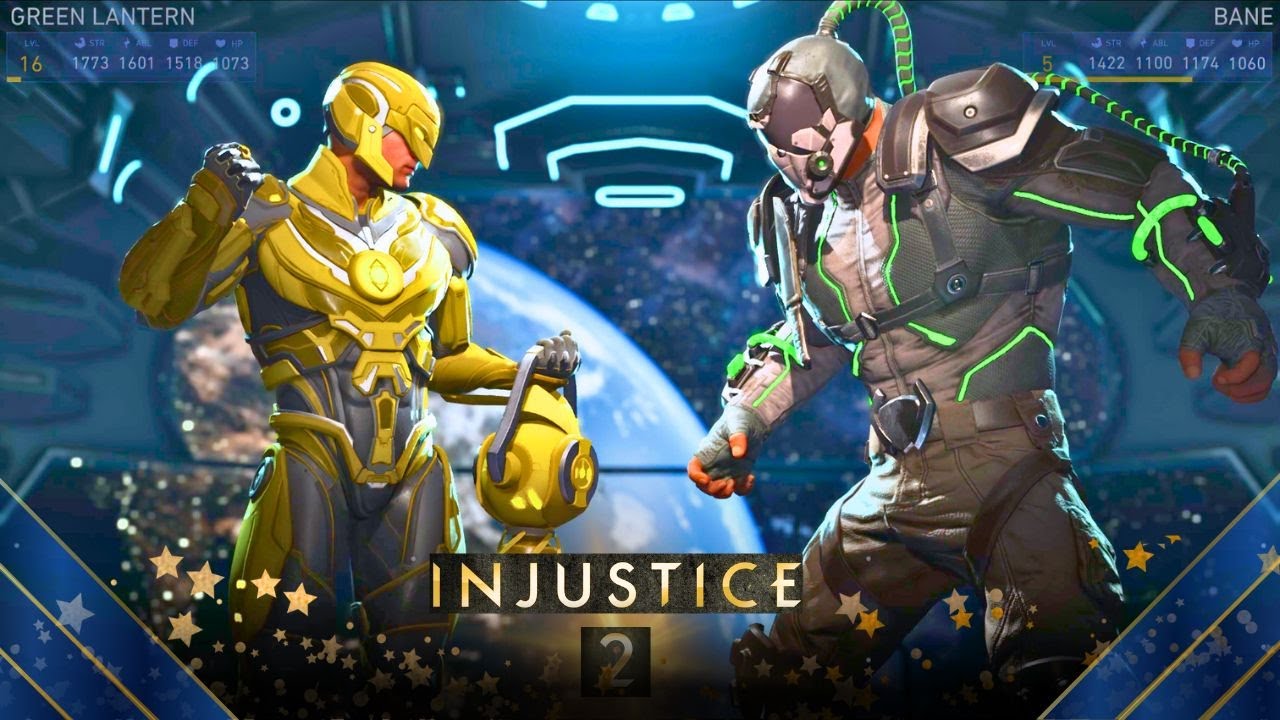 Injustice 2 - Yellow Lantern Vs. Bane - YouTube
