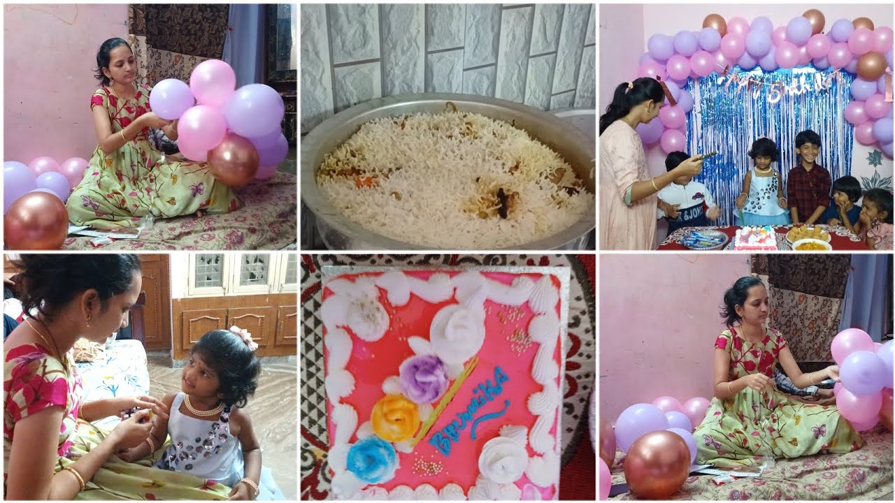 birthday family vlog||2kgs veg dum biryani|| Balloon decoration||daily ...