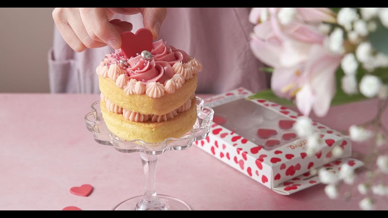 Tortina a Cuore 💖 Heart-shaped mini Cake - YouTube
