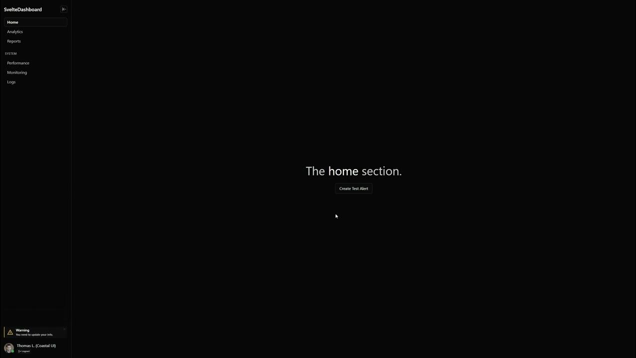 Svelte 5 Dashboard Boilerplate Reveal - Svelte, Tailwind CSS, Supabase ...