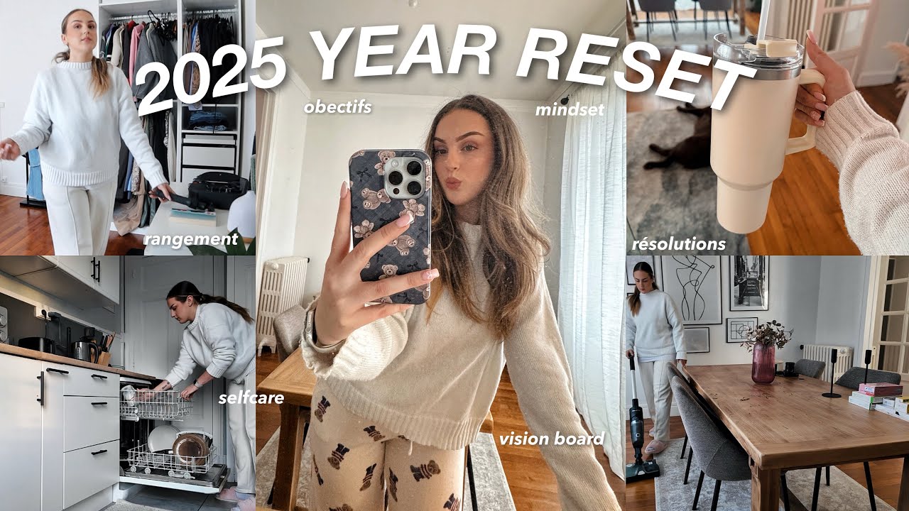 YEAR RESET VLOG : mes objectifs 2025, mon vision board, cleaning ...
