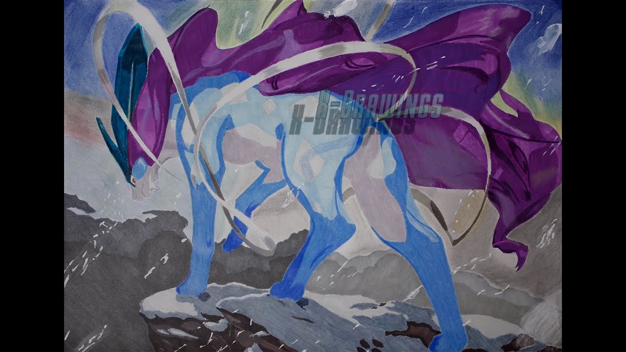 Speed Drawing Suicune (Pokémon). - YouTube