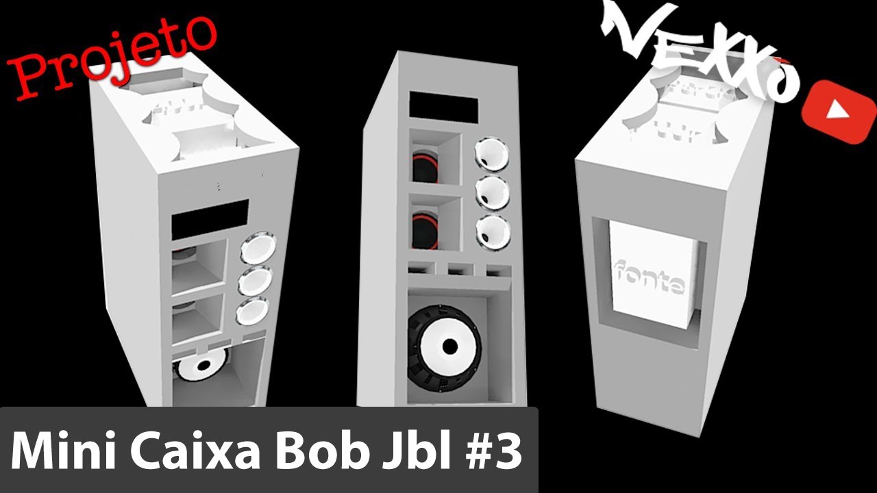 Mini Caixa Bob Jbl #3 Projeto Grave 4,5 e Médio 2,5 polegadas - YouTube