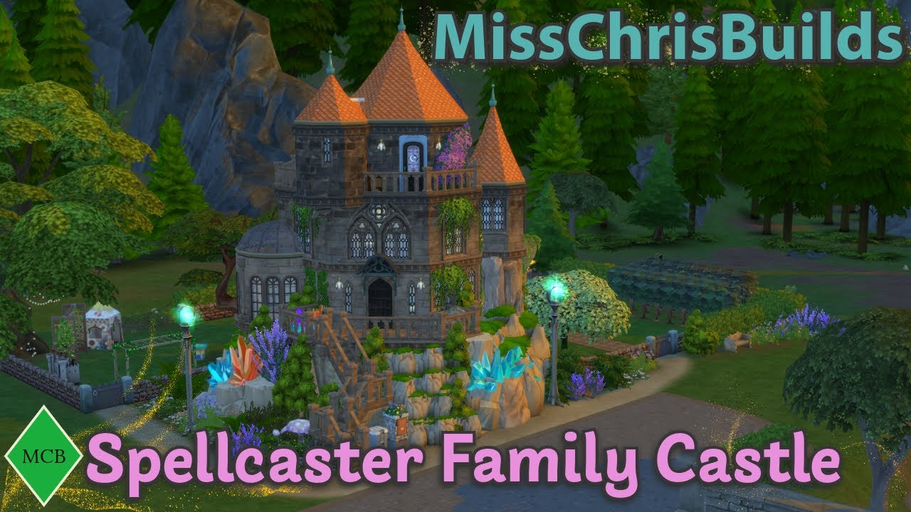 Spellcaster Family Castle - Sims 4 Speed Build - YouTube
