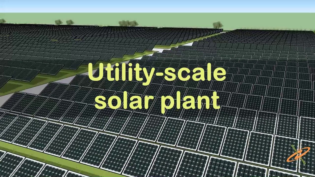 Utility-scale solar PV plant | 3-D modeling and analysis - YouTube