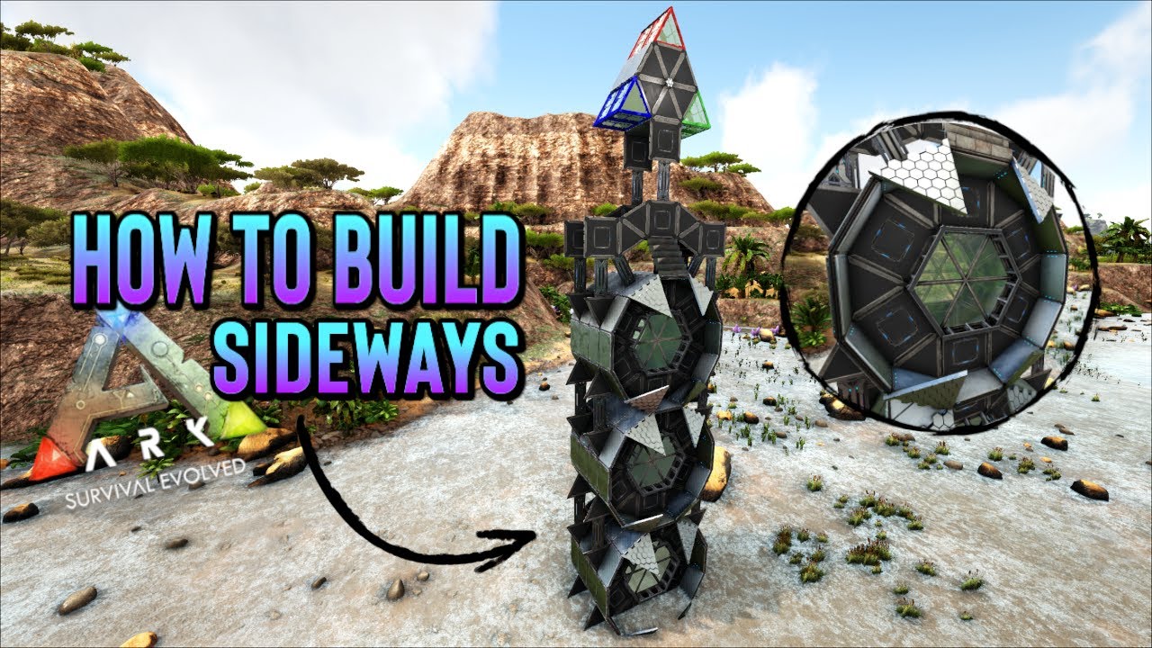 How To Build Sideways Structures In ARK - YouTube