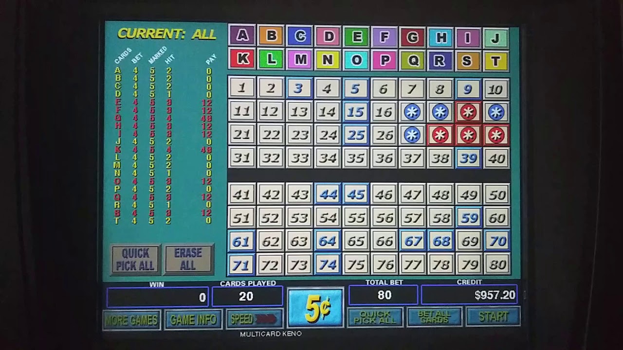 Multi-Card Keno: 4:1 and Bankroll Builder. - YouTube