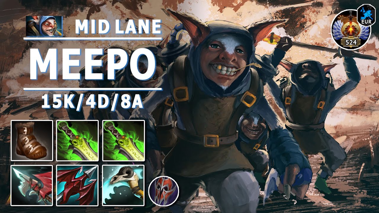 Meepo Mid Lane | 7.30e | Winning 4 vs 5 Game with Meepo | Dota 2 ...