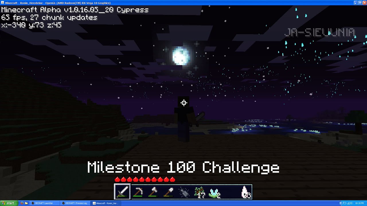 Minecraft Alpha 1.0.16.05_20 Cypress - Milestone 100 Challenge ...