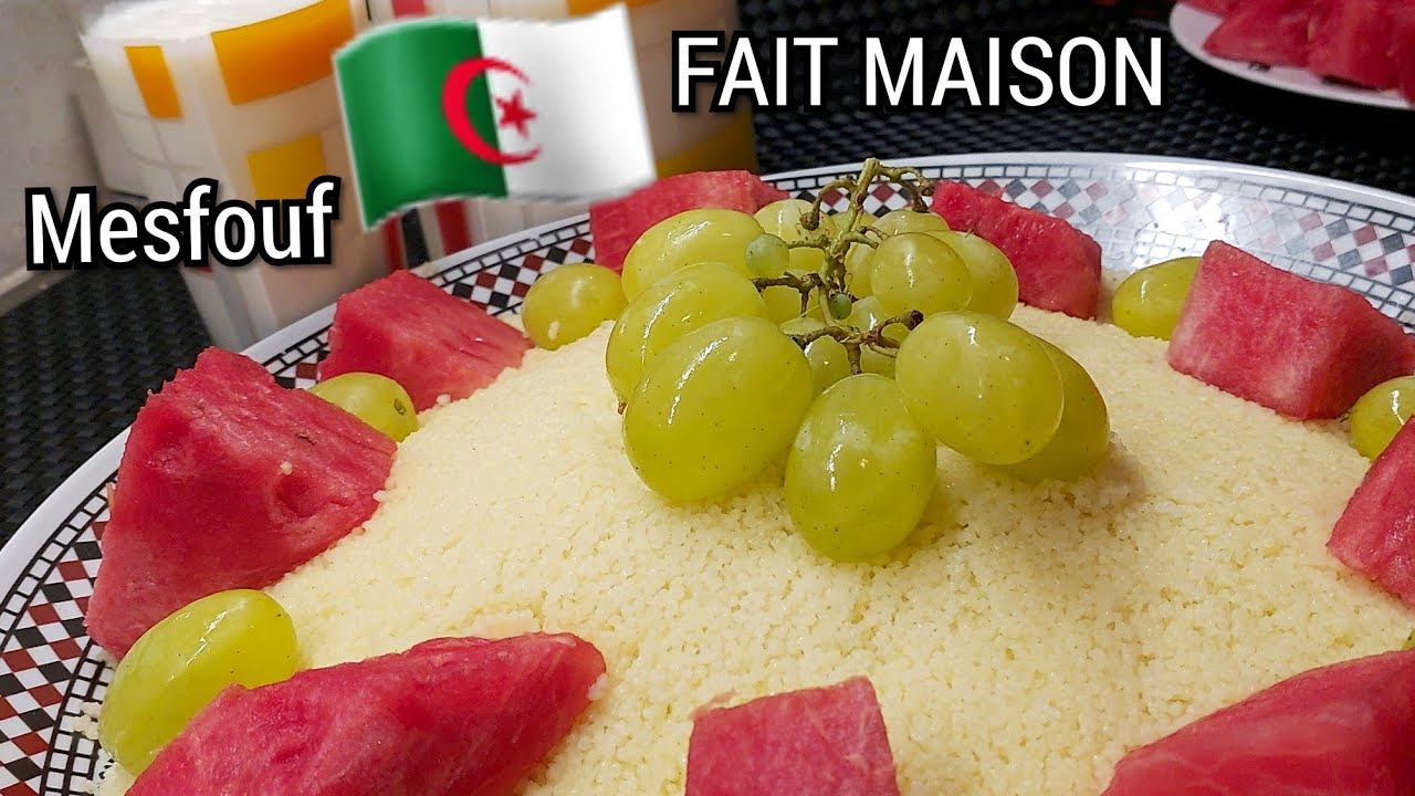 Couscous/Mesfouf à la pastèque & raisins un vrai bonheur كسكس/مسفوف ...