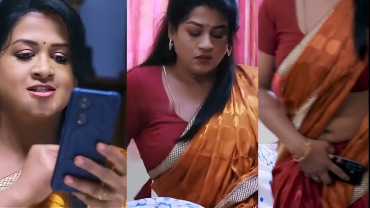 Tamil Serial Actress Rindhya Rare Navel Slip - YouTube