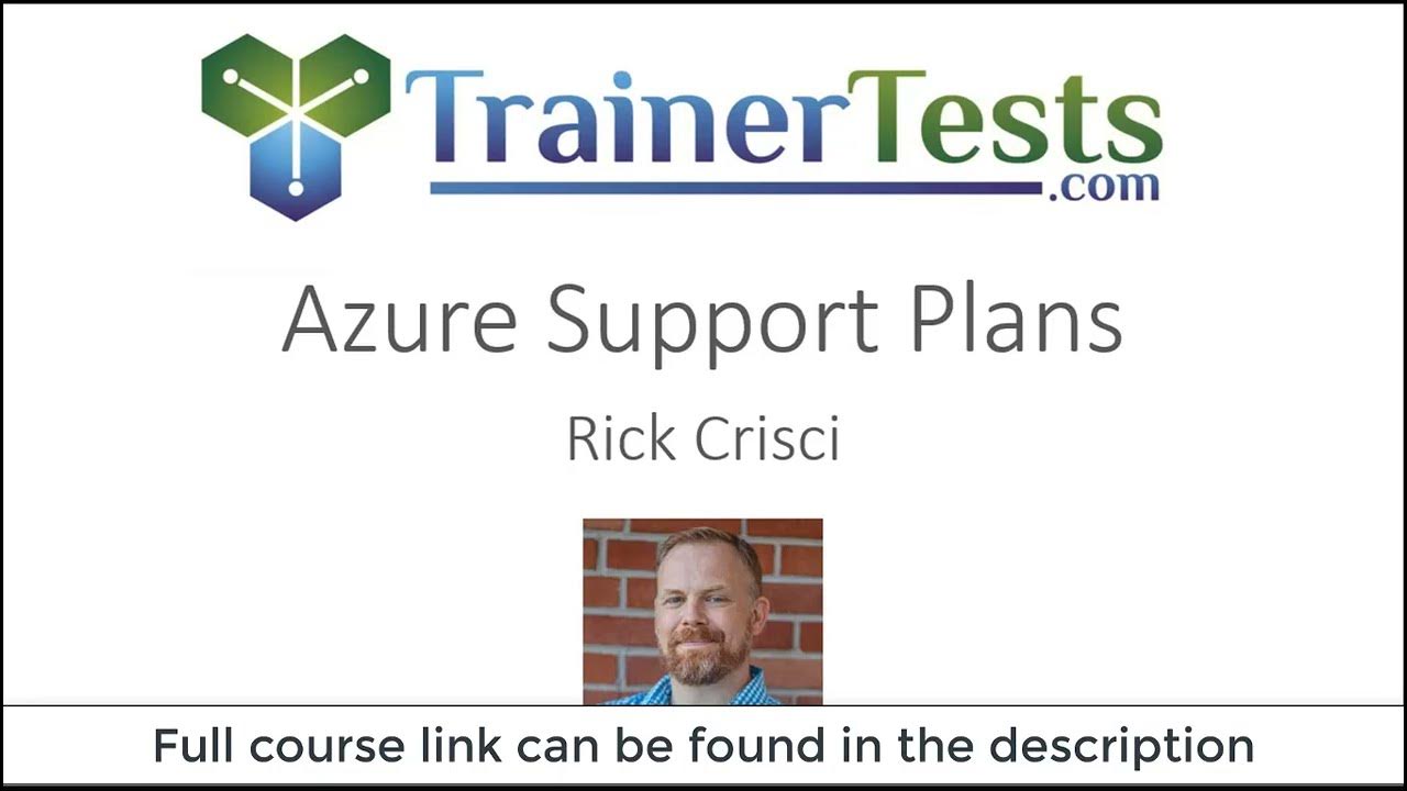Azure Support Plans - YouTube