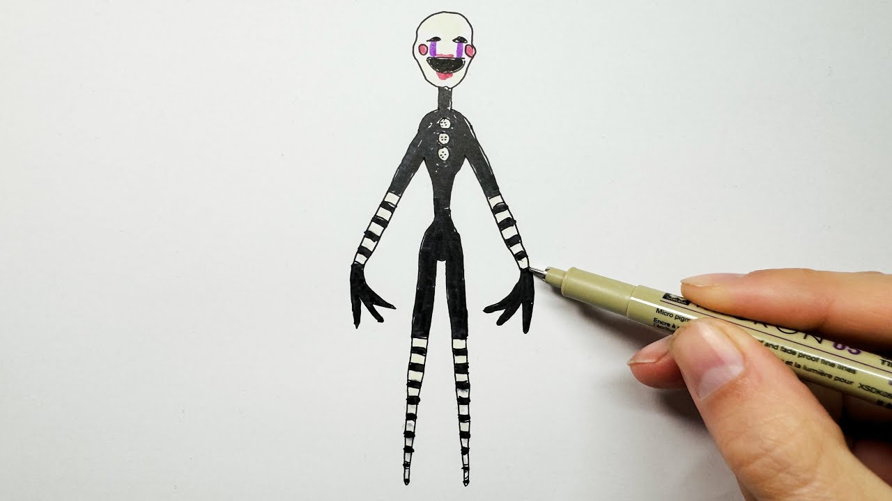 How to Draw The Puppet (FNAF) - YouTube