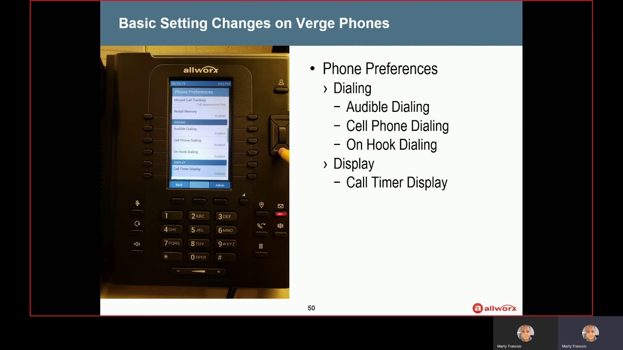 3.3 Allworx Phone Training: Phone Preference Settings - YouTube
