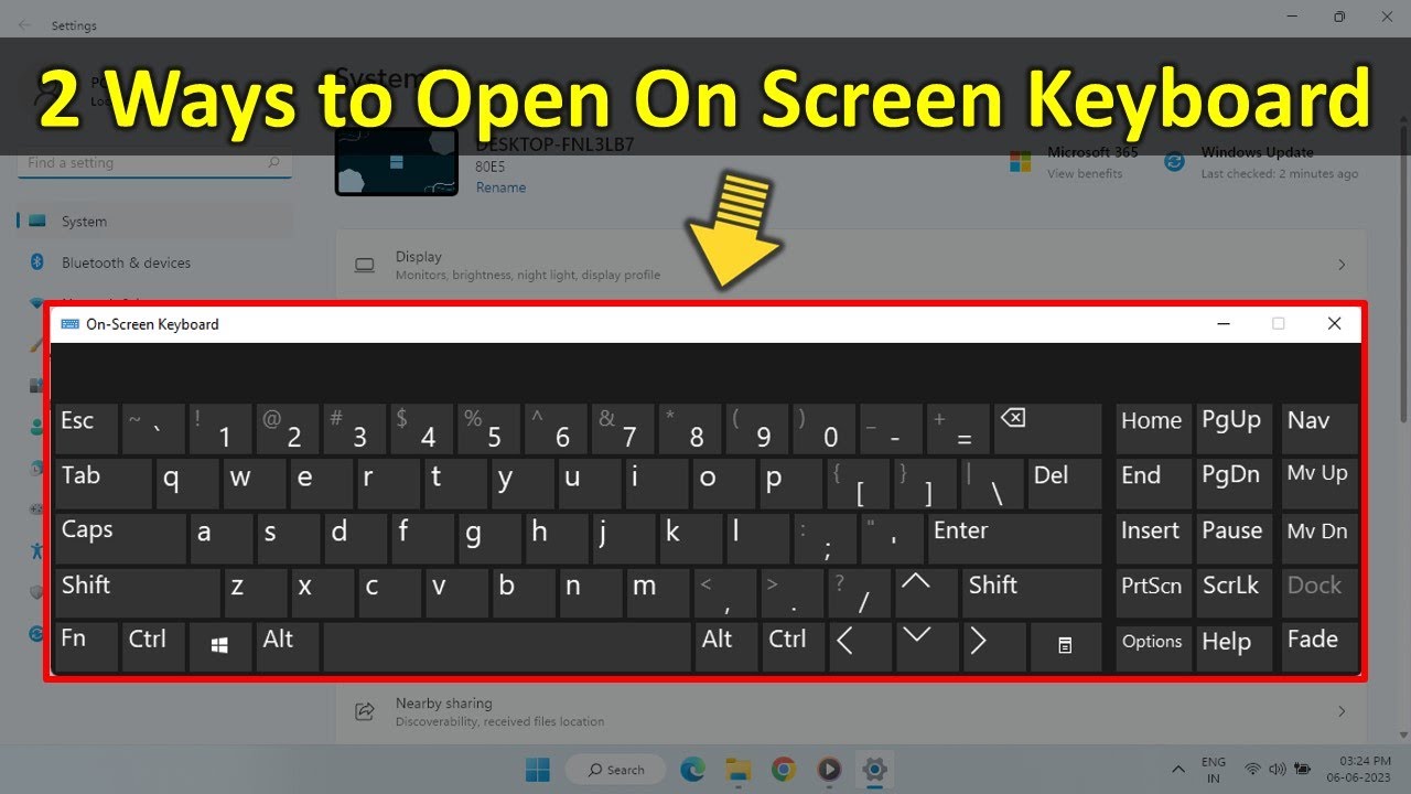 2 Ways to Enable On Screen Keyboard on Windows 11 - YouTube