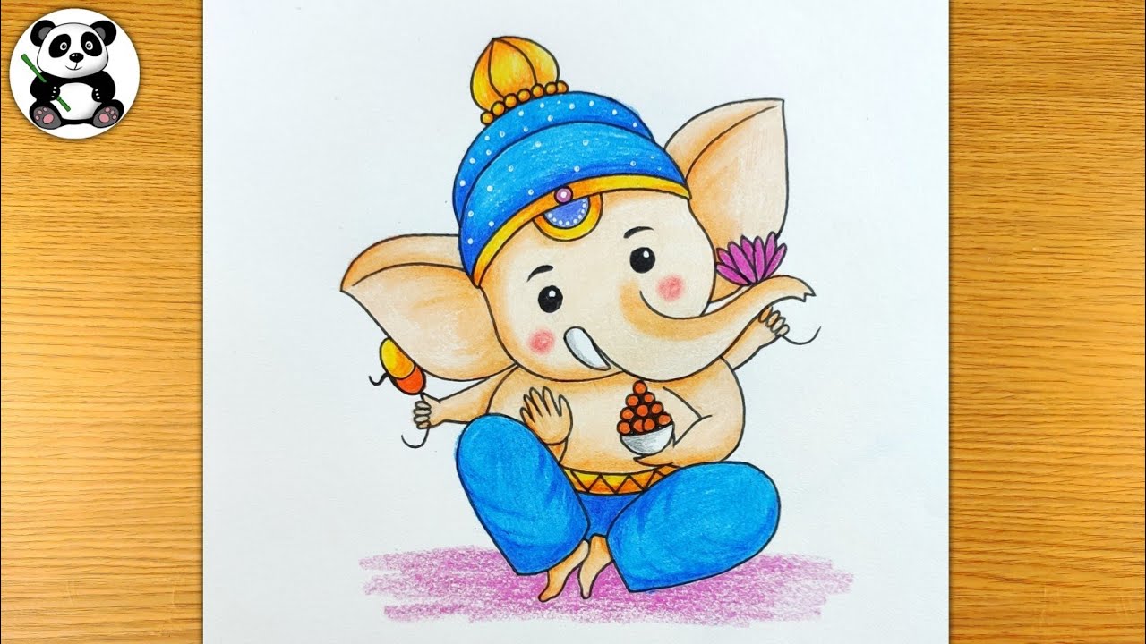 Easy Ganesh bappa drawing@TaposhiartsAcademy - YouTube