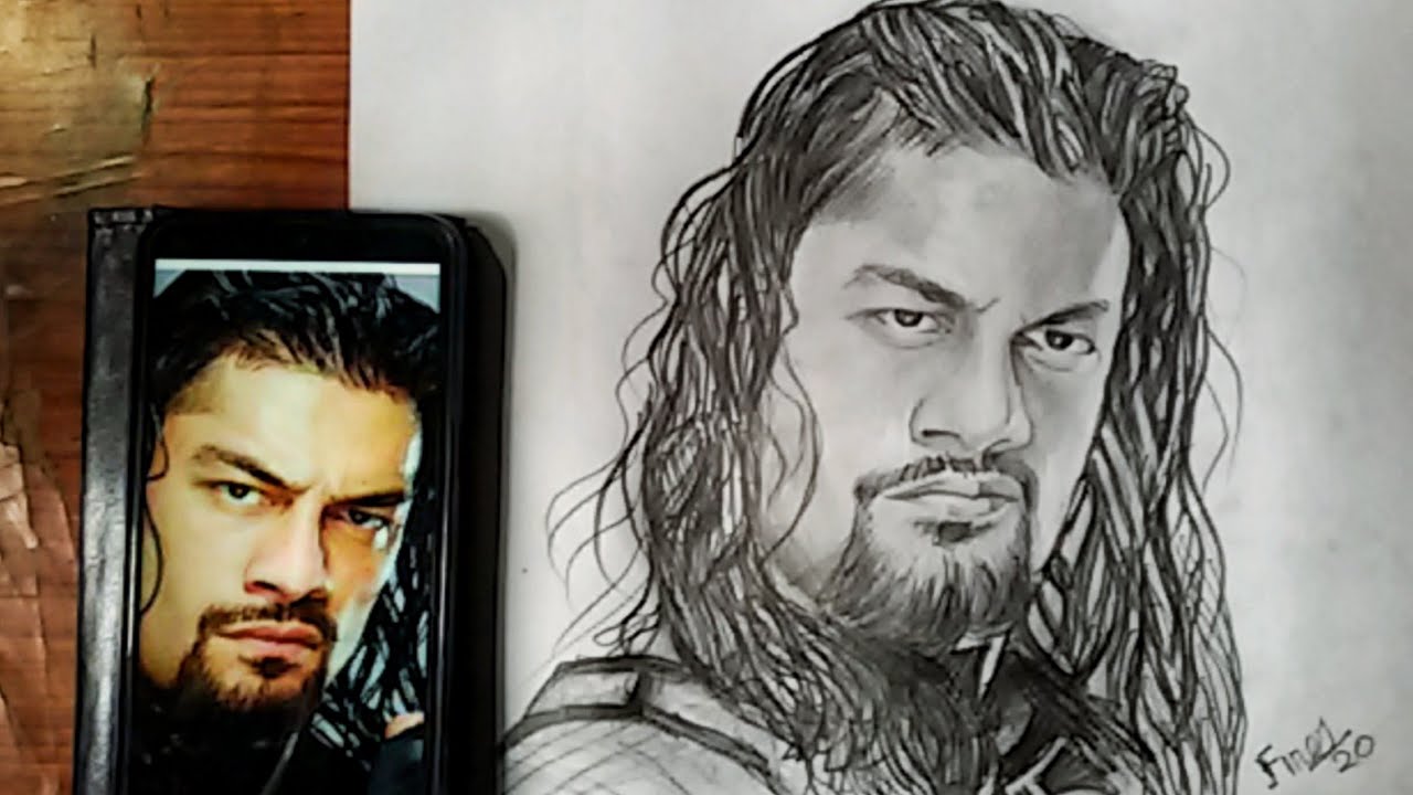 how to draw aroman reigns pencil drawing //roman reigns pencil sketch ...