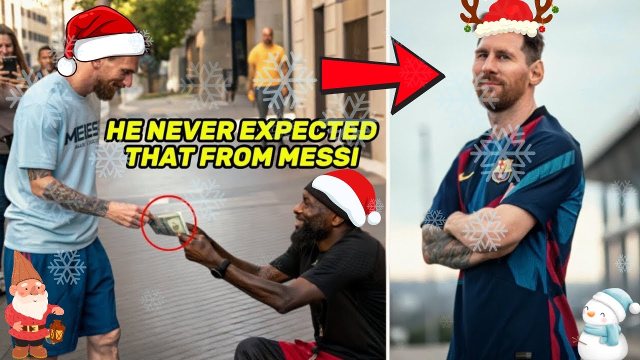 Christmas Miracle Lionel Messi Encounters a Homeless Man – What Happens ...