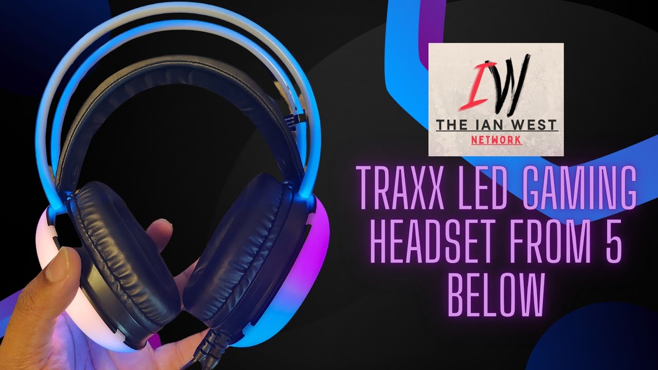 Traxx led gaming headset 5 below - YouTube